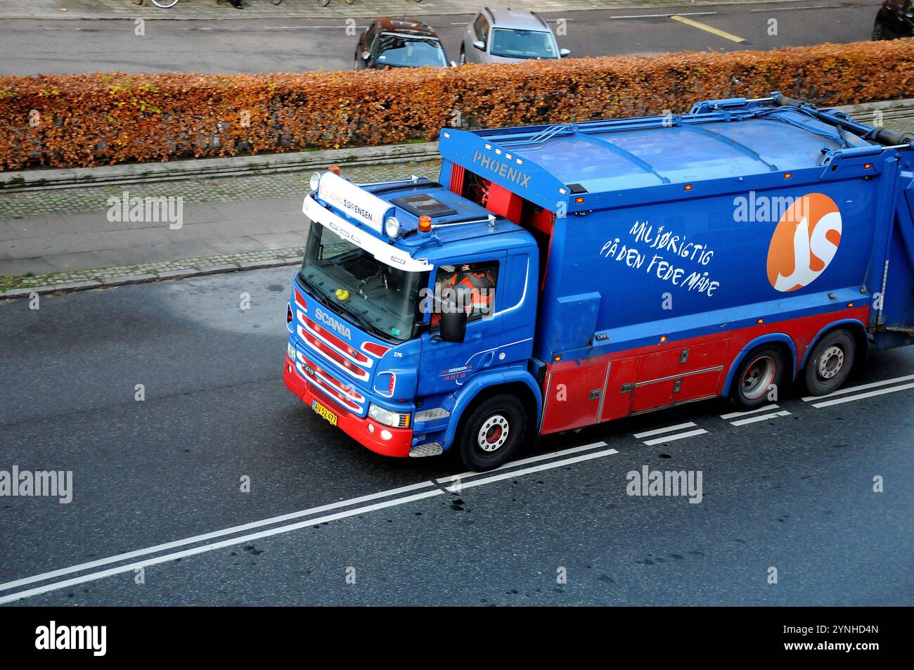 Copenhagen/ DenmarK/26 November 2024/ revonation truck or recycling ...