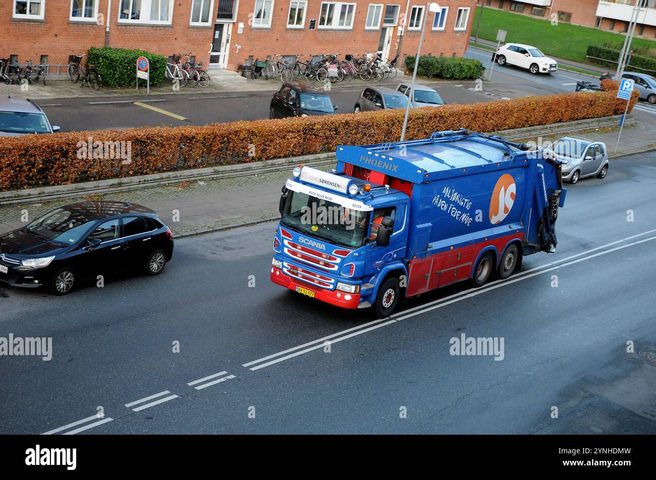 Copenhagen/ DenmarK/26 November 2024/ revonation truck or recycling ...