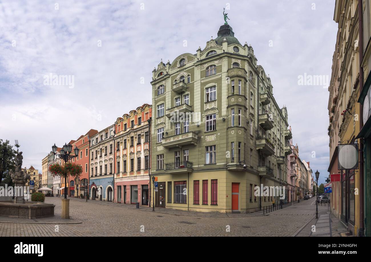 Historical buildings line the quaint streets of Swidnica, inviting ...