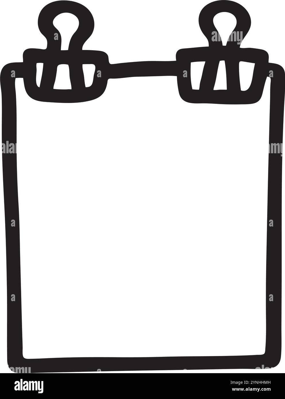 Binder clip clipart Black and White Stock Photos & Images - Alamy