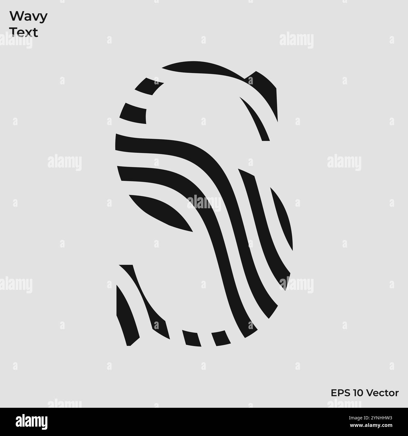 Wavy stripes alphabet capital letter s. Modern stylized typography and ...