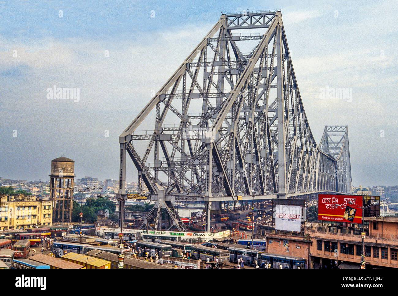 Howrah Bridge is a balanced steel bridge over the Hooghly River in ...