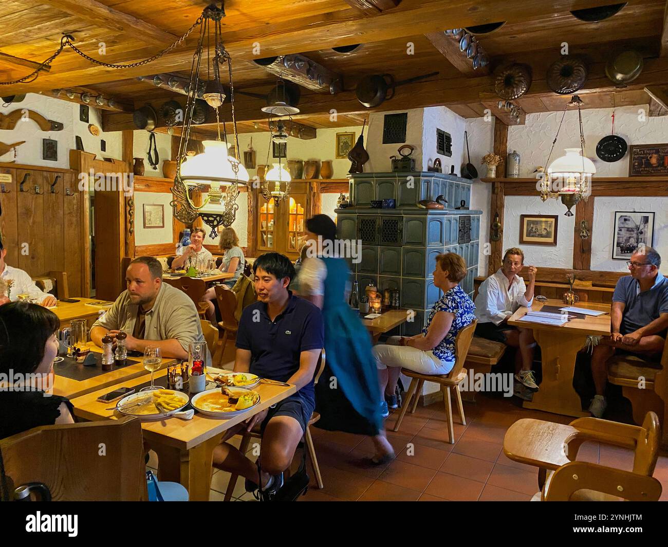 Interior Restaurant, Hotel Restaurant Roter Hahn, Rothenburg ob der ...