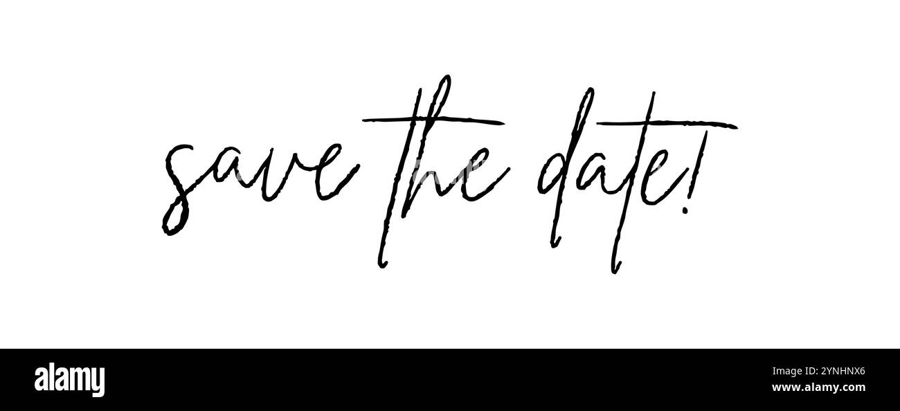 Save the Date card. Hand drawn positive quote. Modern brush calligraphy ...