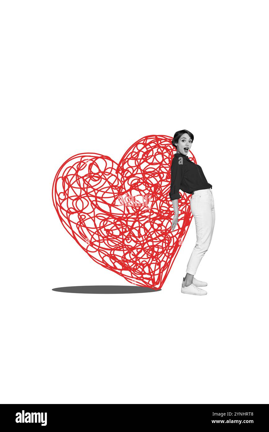 Heart shaped drawing poster hi-res stock photography and images - Alamy
