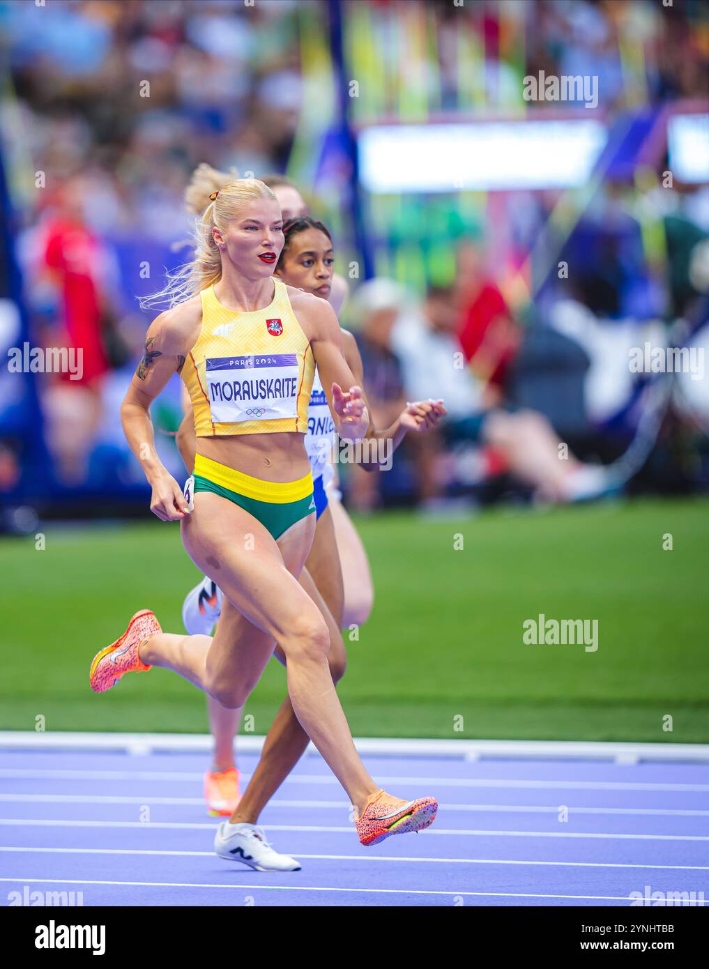Modesta Justė Morauskaitė participating in the 400 meters at the Paris ...