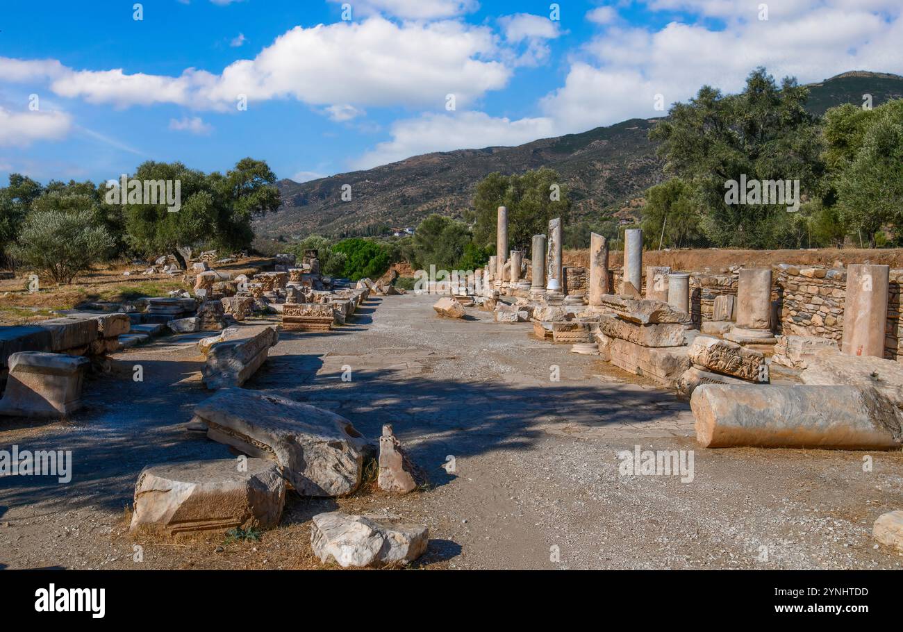 Antique of agora at archaeological site of nysa hi-res stock ...
