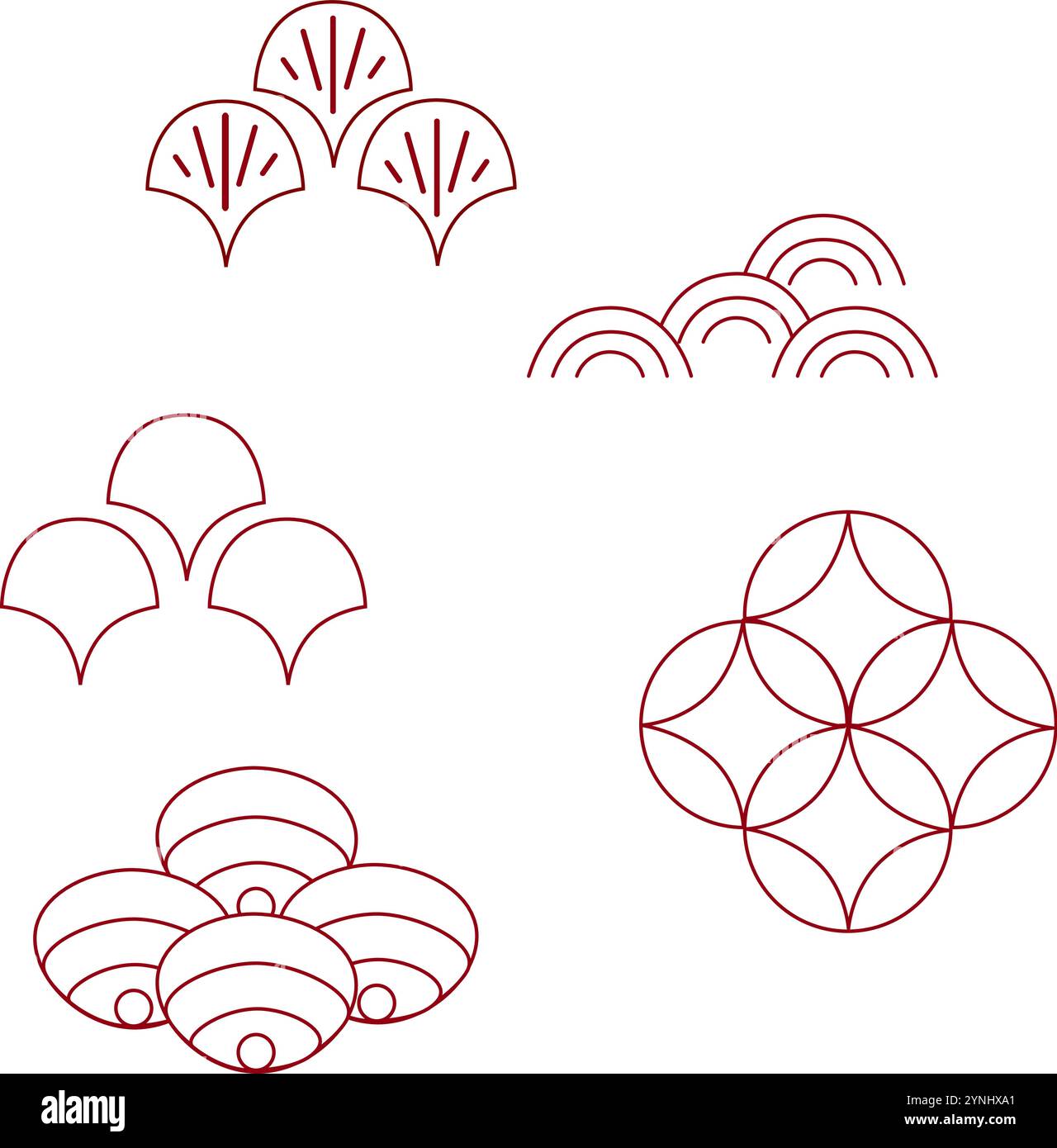 Chinese traditional decorations elements vector graphic set collection ...