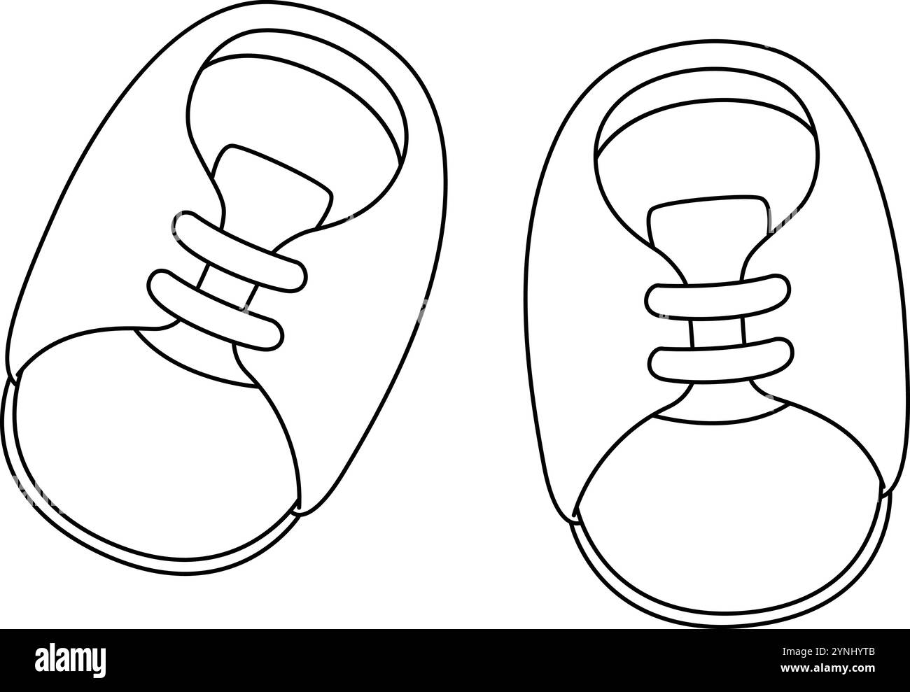 Baby Shower Baby Boy Shoes Isolated Coloring Page Stock Vector Image ...