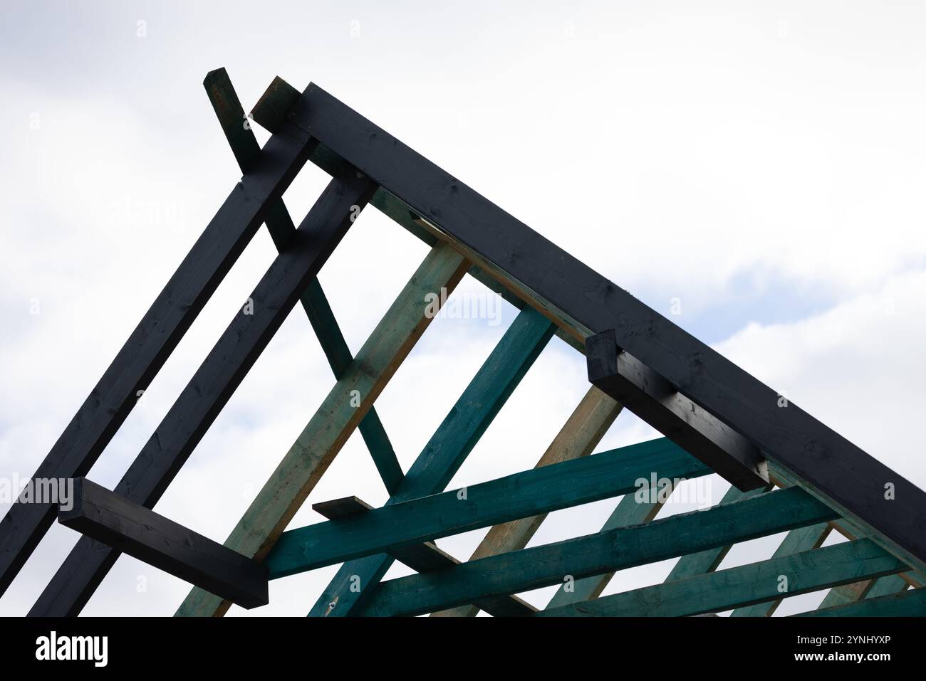 construction of the roof structure of the house Stock Photo - Alamy