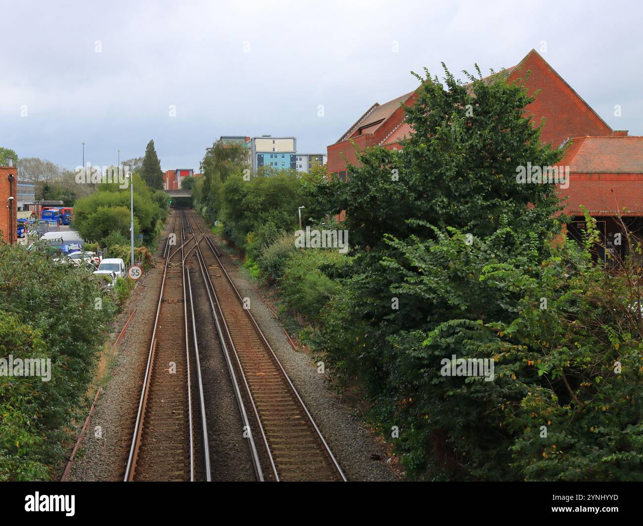 Poole, Dorset, England. 2nd October 2024. Landscape with straight twin ...