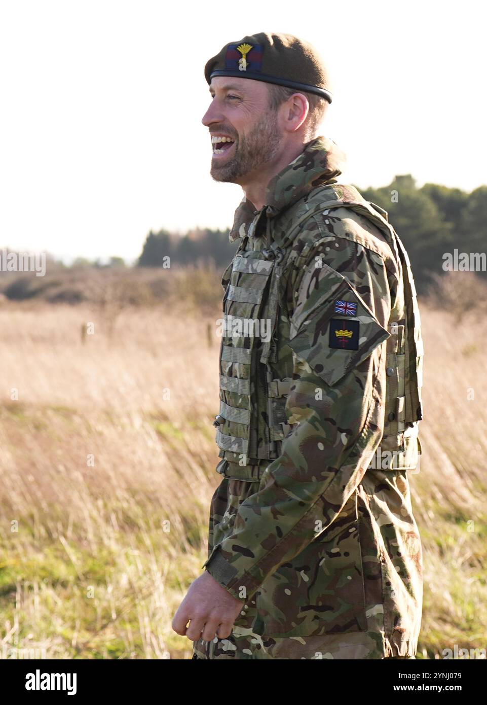 The Prince of Wales, Colonel of the Welsh Guards, during a visit to the ...