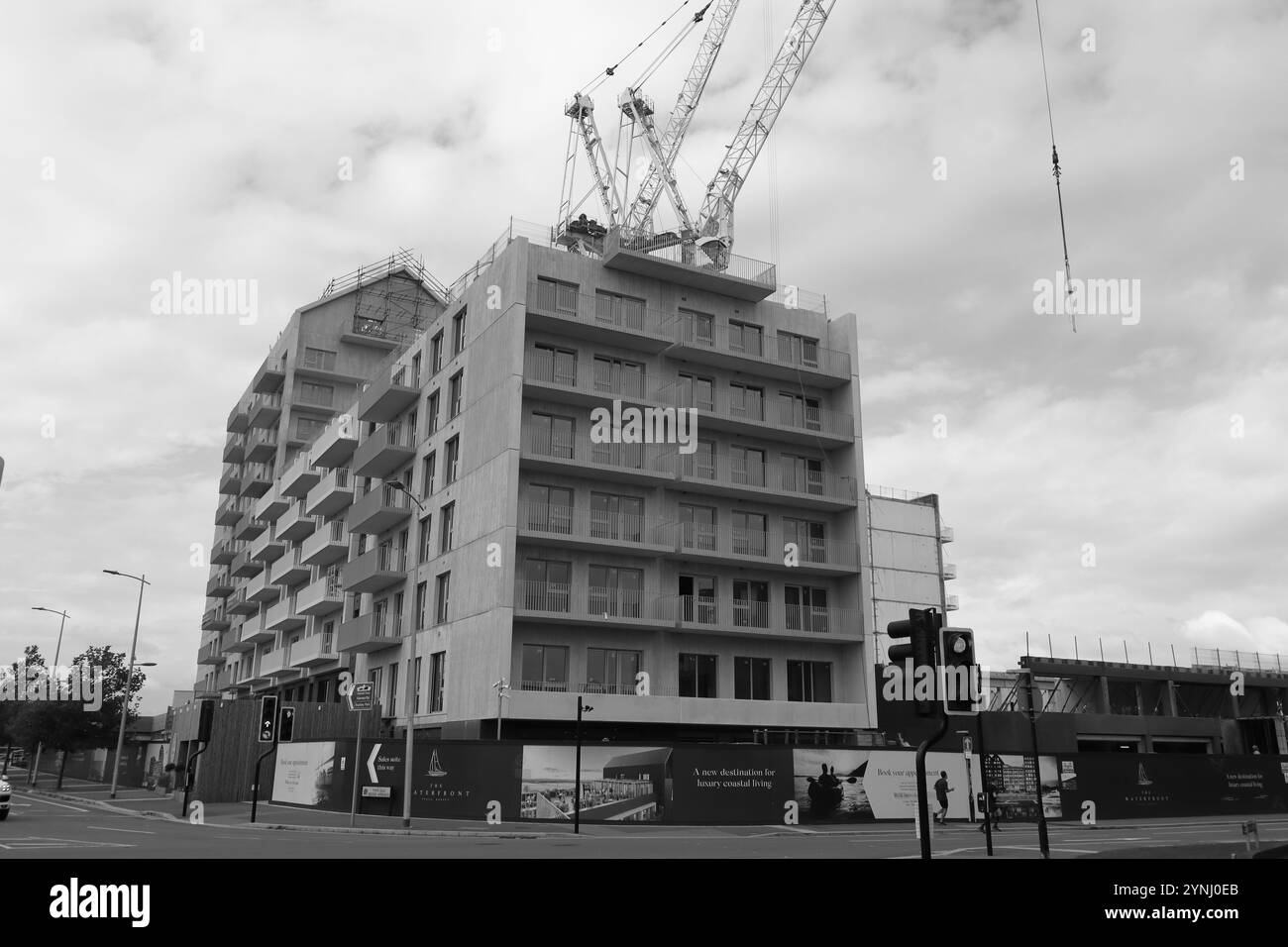 Poole, Dorset, England. 2nd October 2024. Grayscale view of an ...