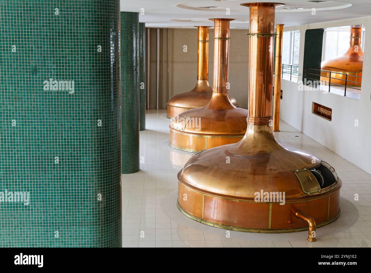 Guided tour, Pilsner Urquell Brewery, Pilsen, Czech Republic Stock ...