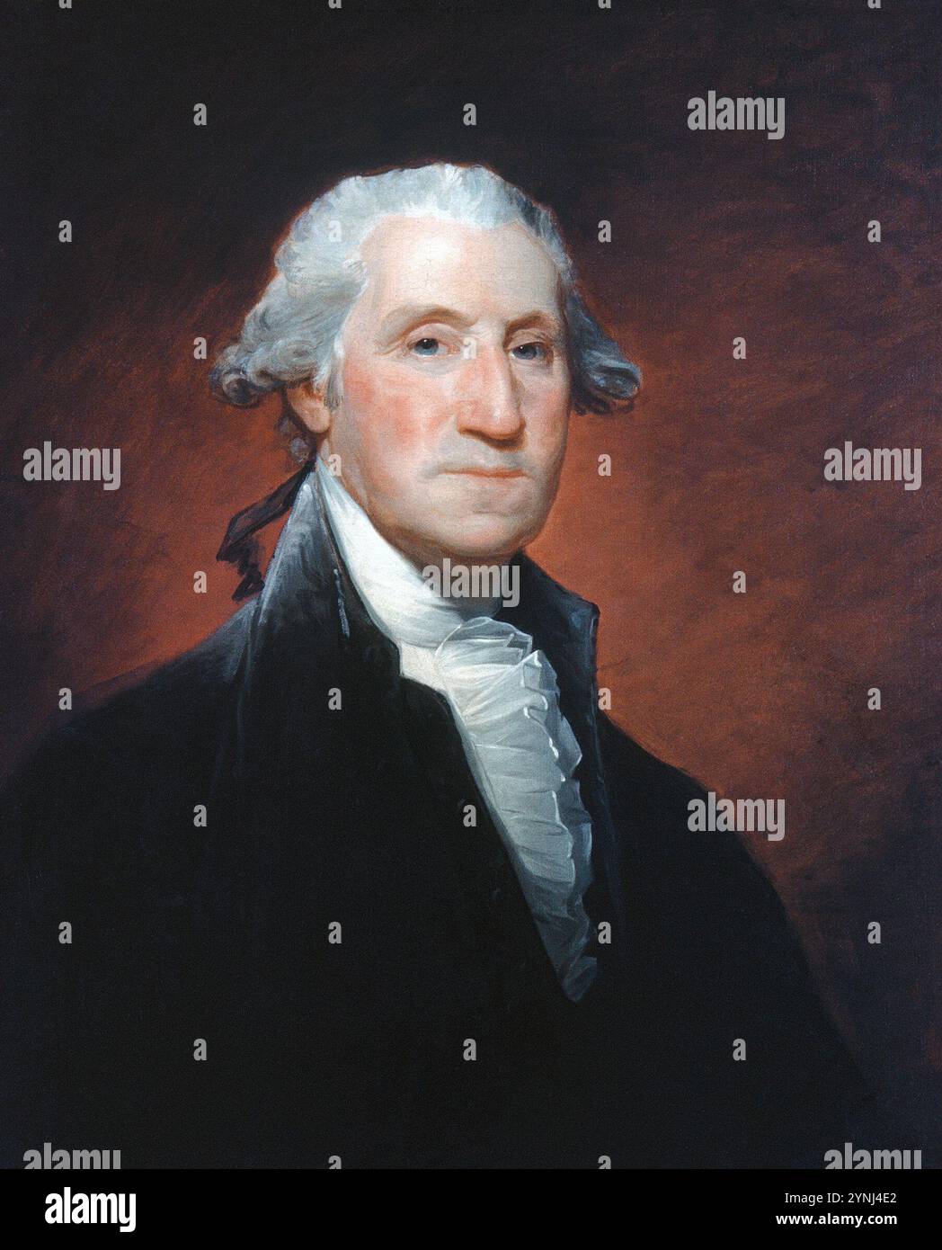 George Washington - painting by Gilbert Stuart, c 1800 Stock Photo - Alamy