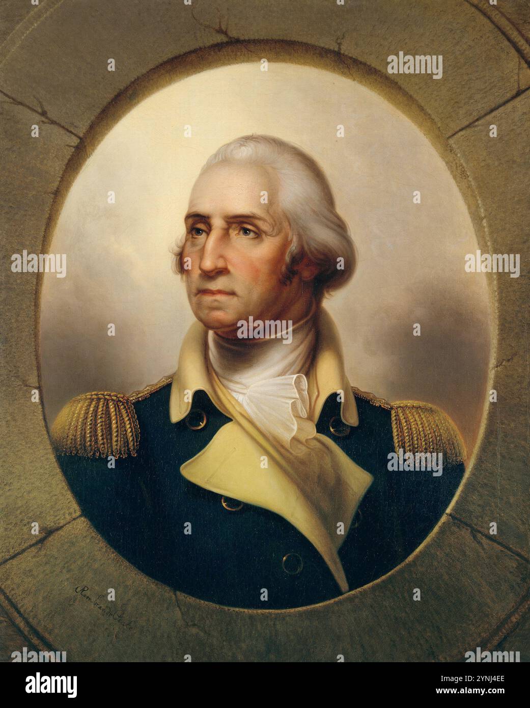 George Washington portrait by Rembrandt Peale, oil on canvas, c 1846 Stock Photo - Alamy
