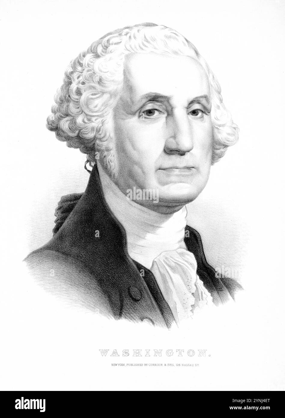 George Washington, engraving, c late 1800s - unknown artist - published by Currier & Ives, New ...