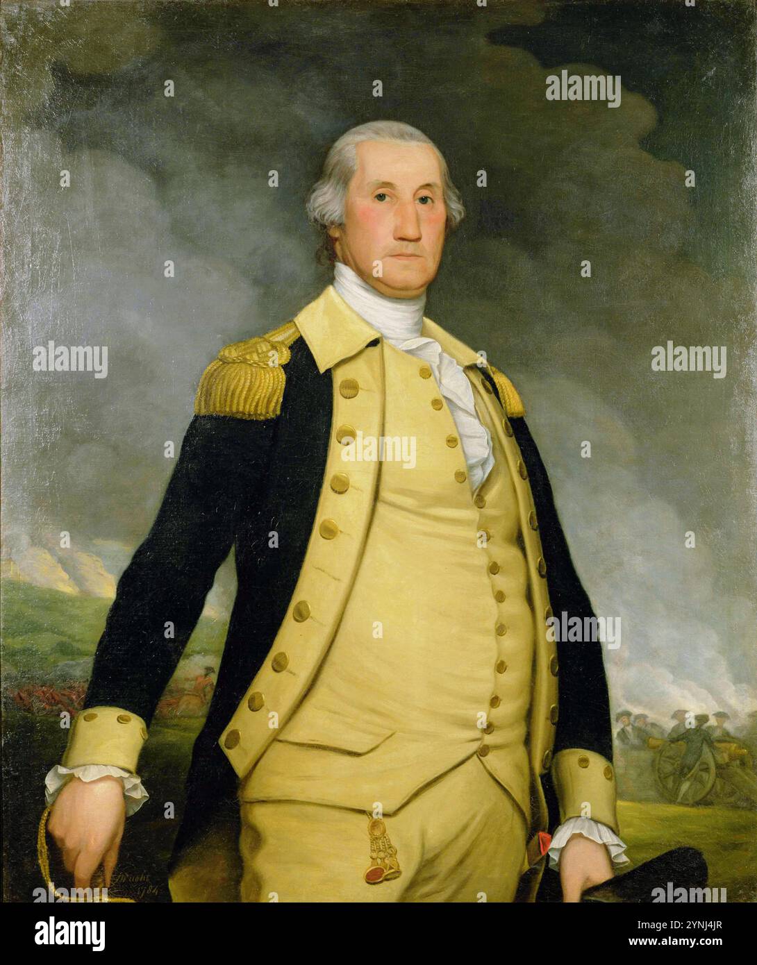 The Powel Portrait of George Washington by Joseph Wright, 1784 Stock ...