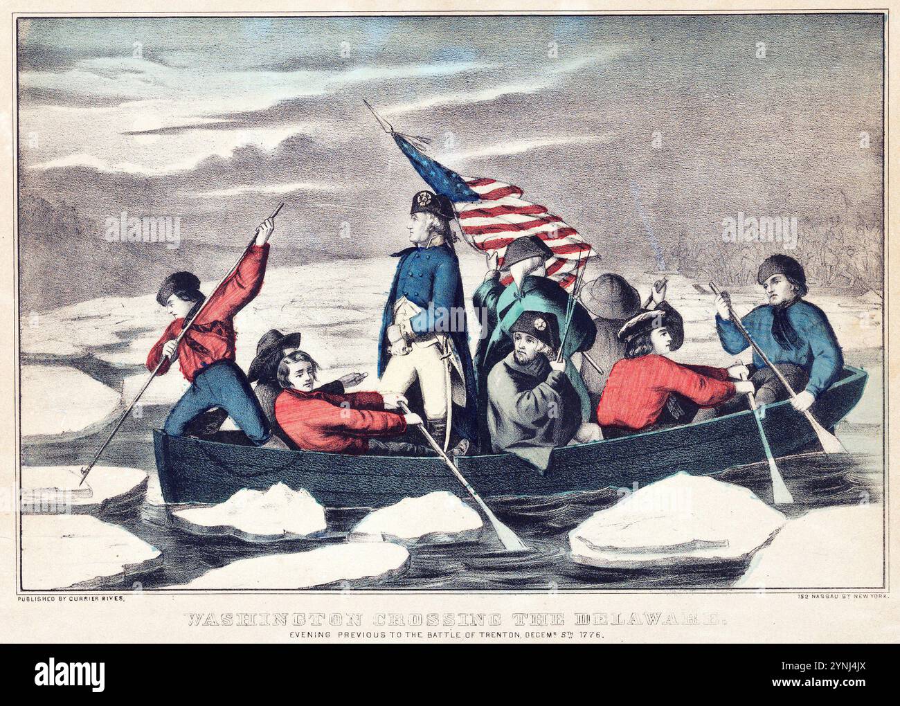 Washington Crossing the Delaware – Evening Previous to the Battle of ...