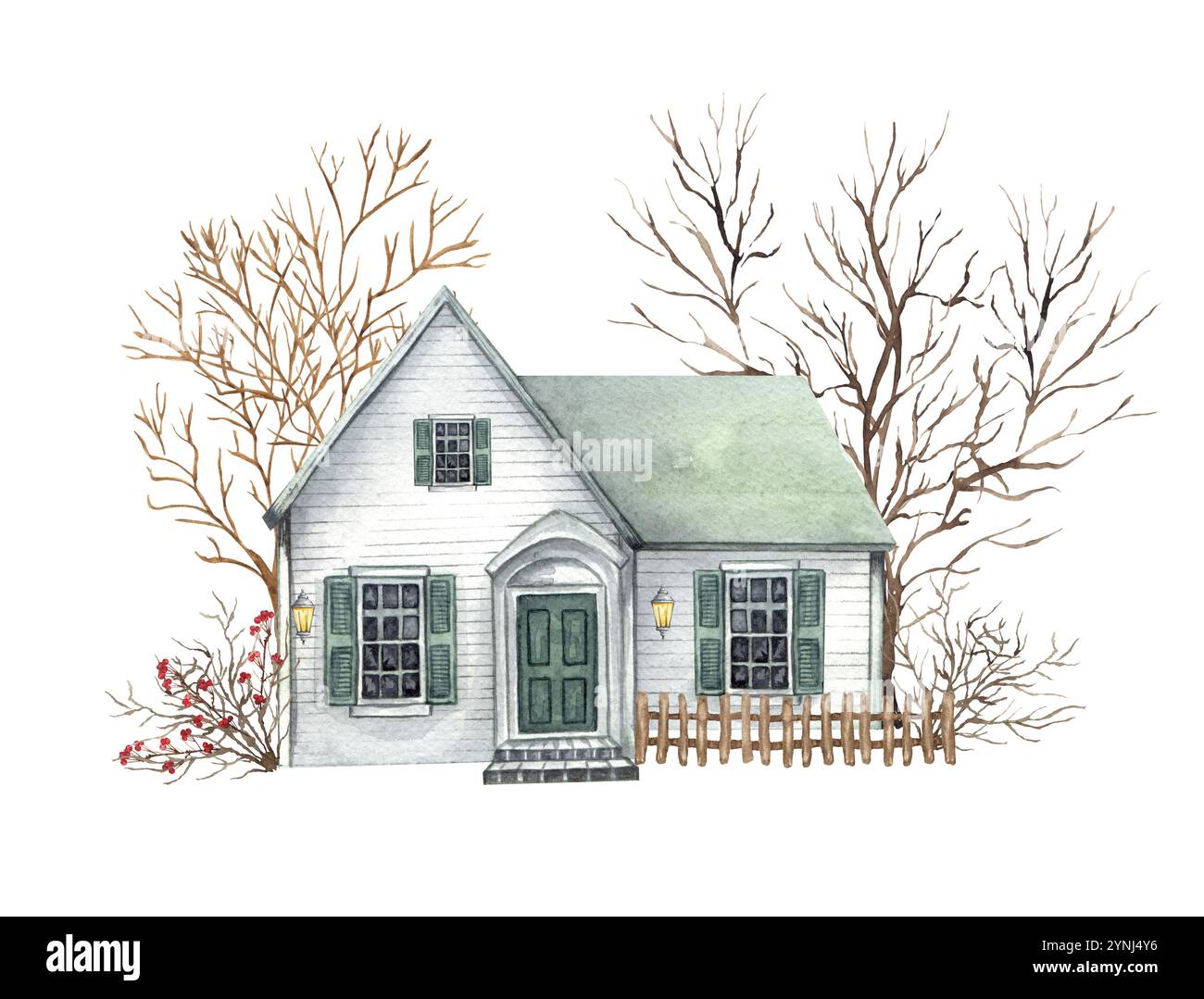 Blue pine house Cut Out Stock Images & Pictures - Alamy