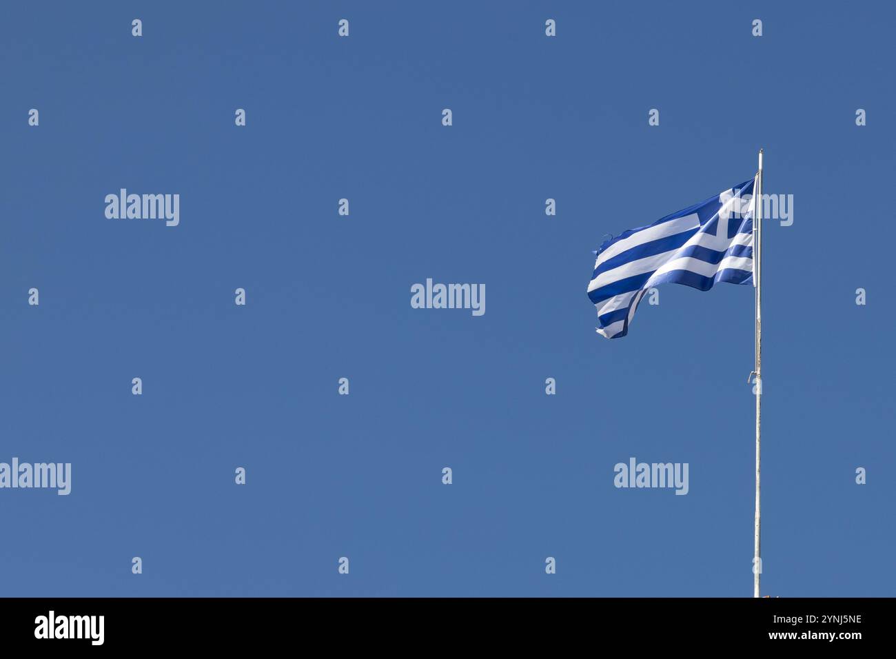 Greek flag waving hi-res stock photography and images - Alamy