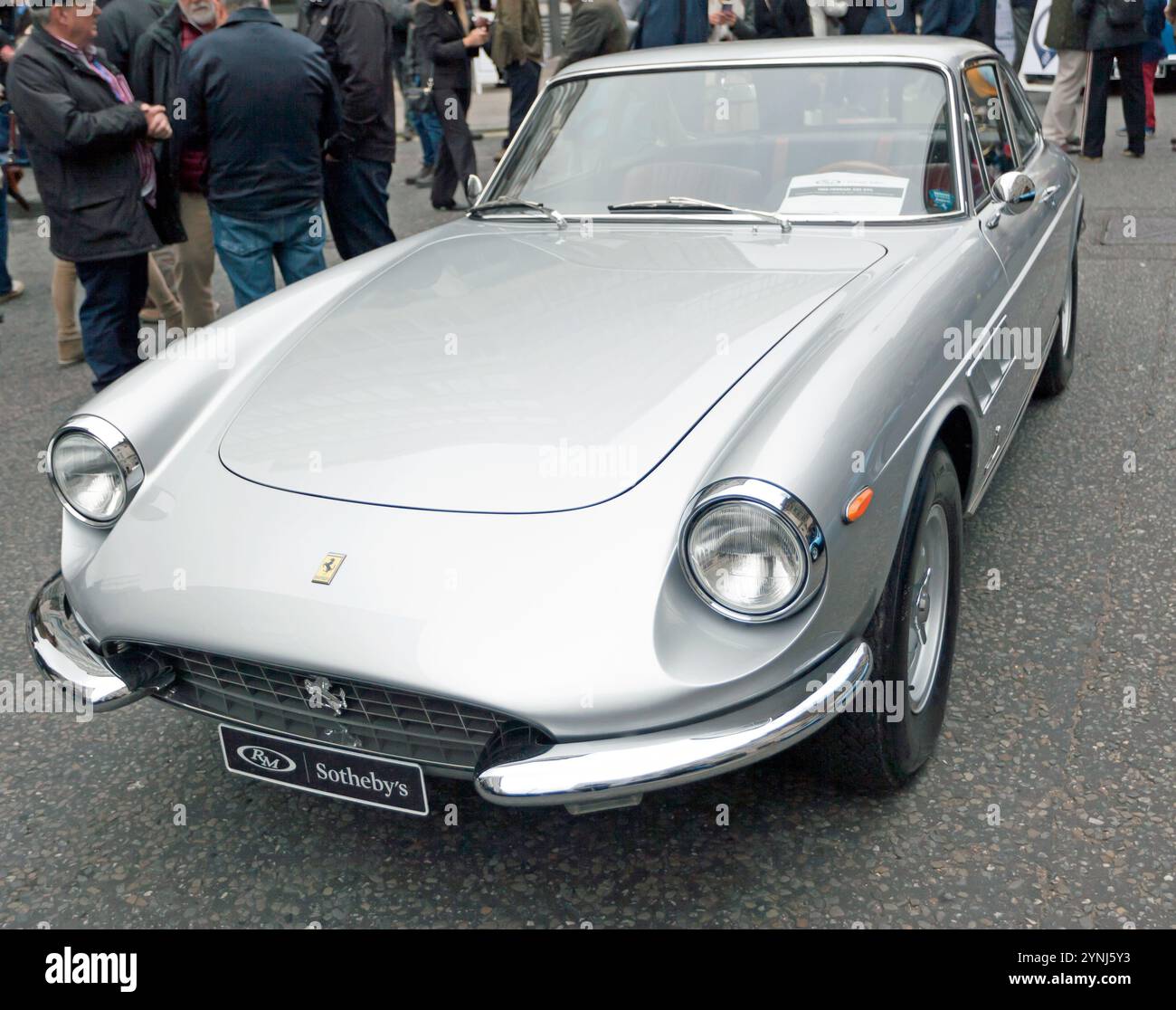 Three-quarters front view of a 1968 Ferrari 330 GTC by Pininfarina, on ...