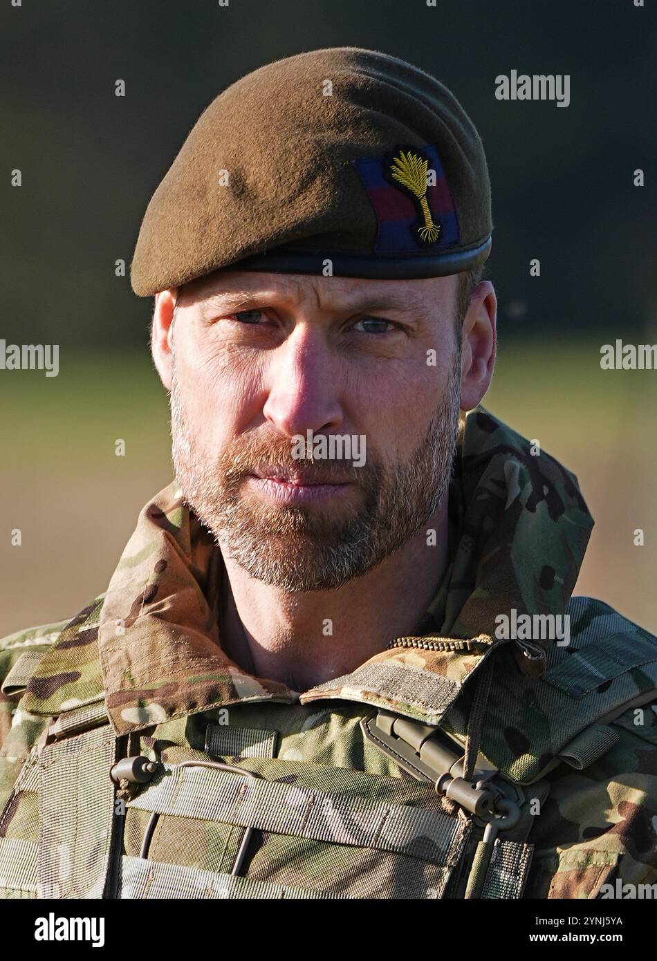 The Prince of Wales, Colonel of the Welsh Guards, during a visit to the ...
