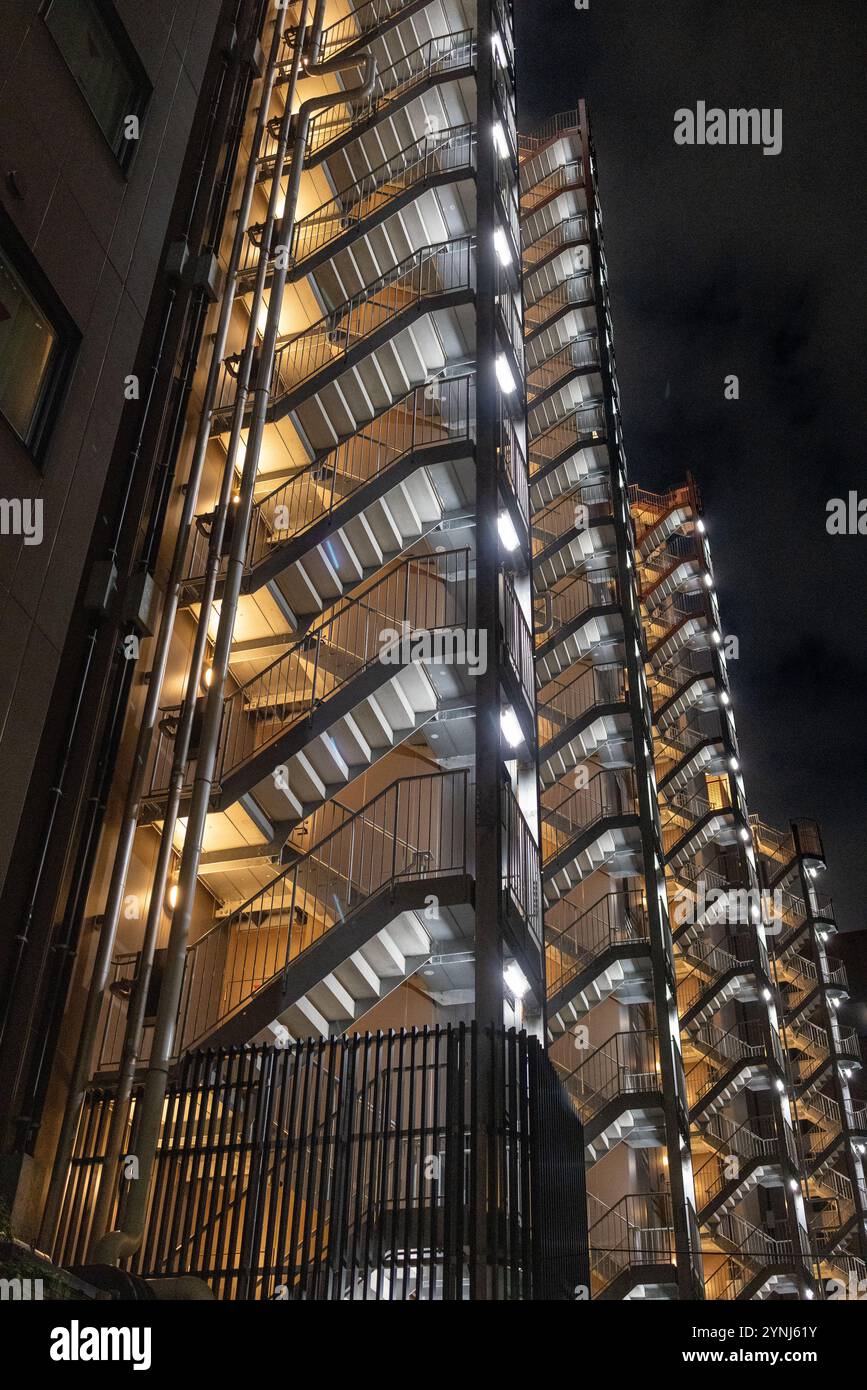Fire escape lighting hi-res stock photography and images - Alamy