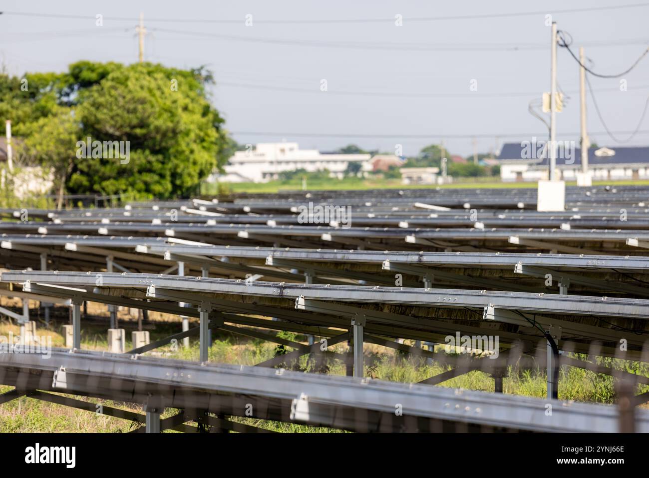 Expansive Solar Farm Harnessing Renewable Energy in Rural Setting Stock ...