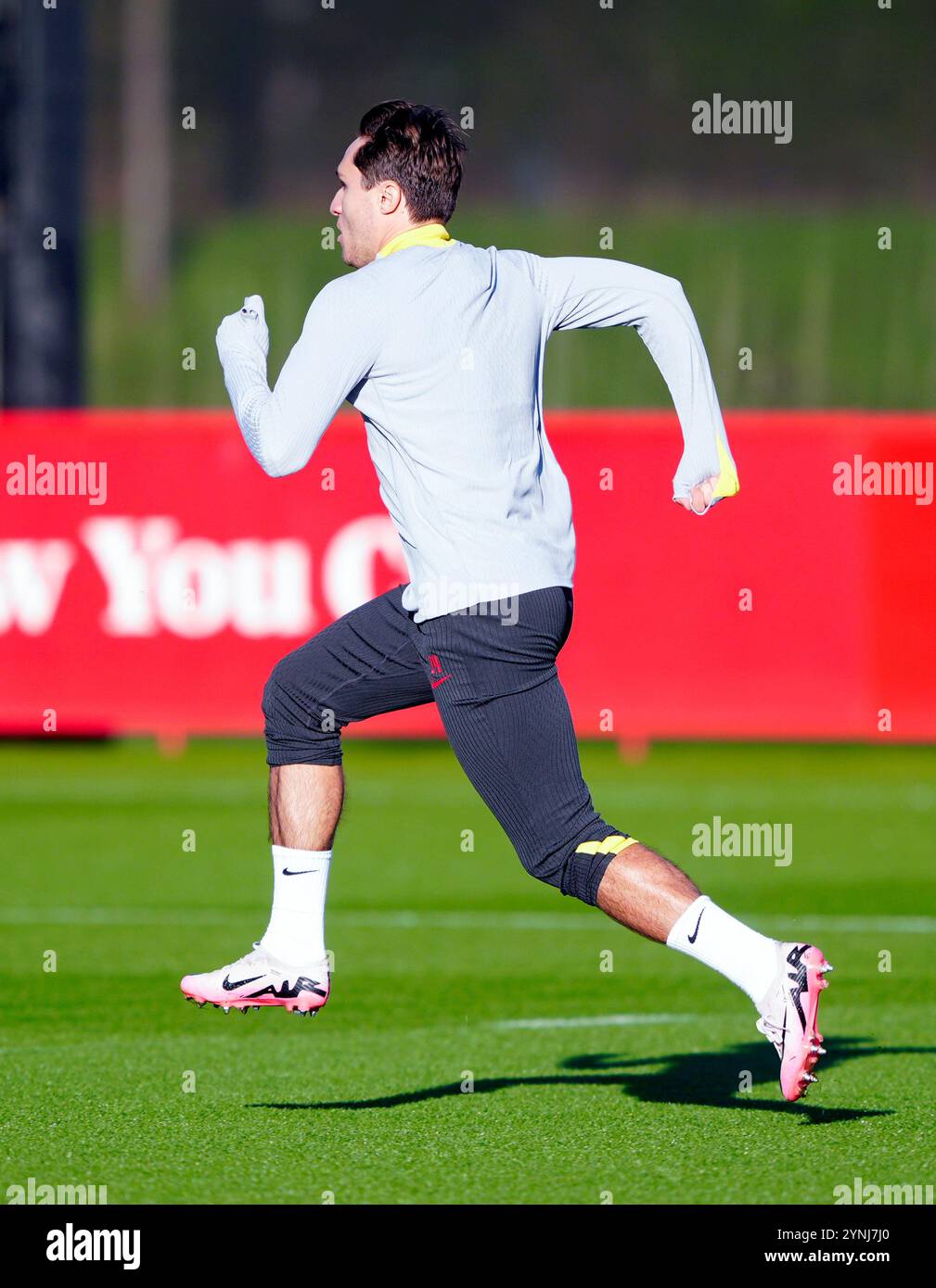 Liverpool's Federico Chiesa during a training session at the AXA ...