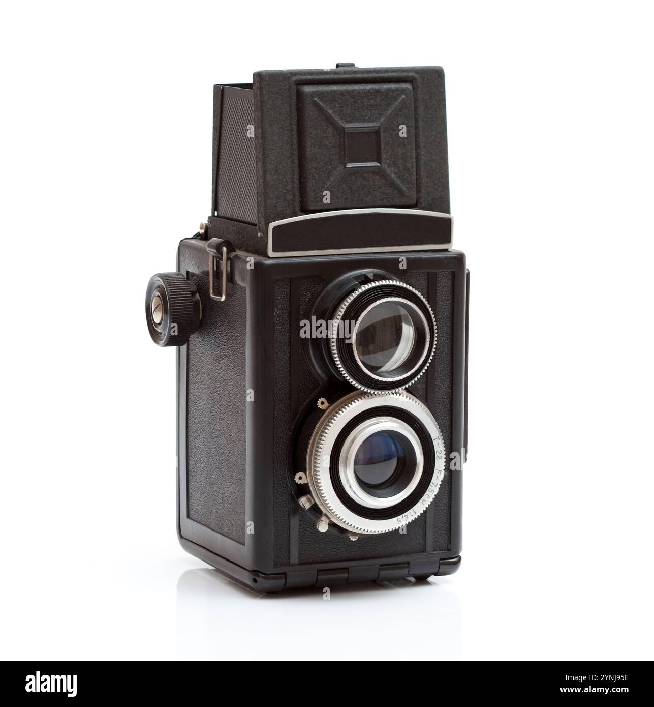 Vintage camera from the 1970's isolated on white Stock Photo - Alamy