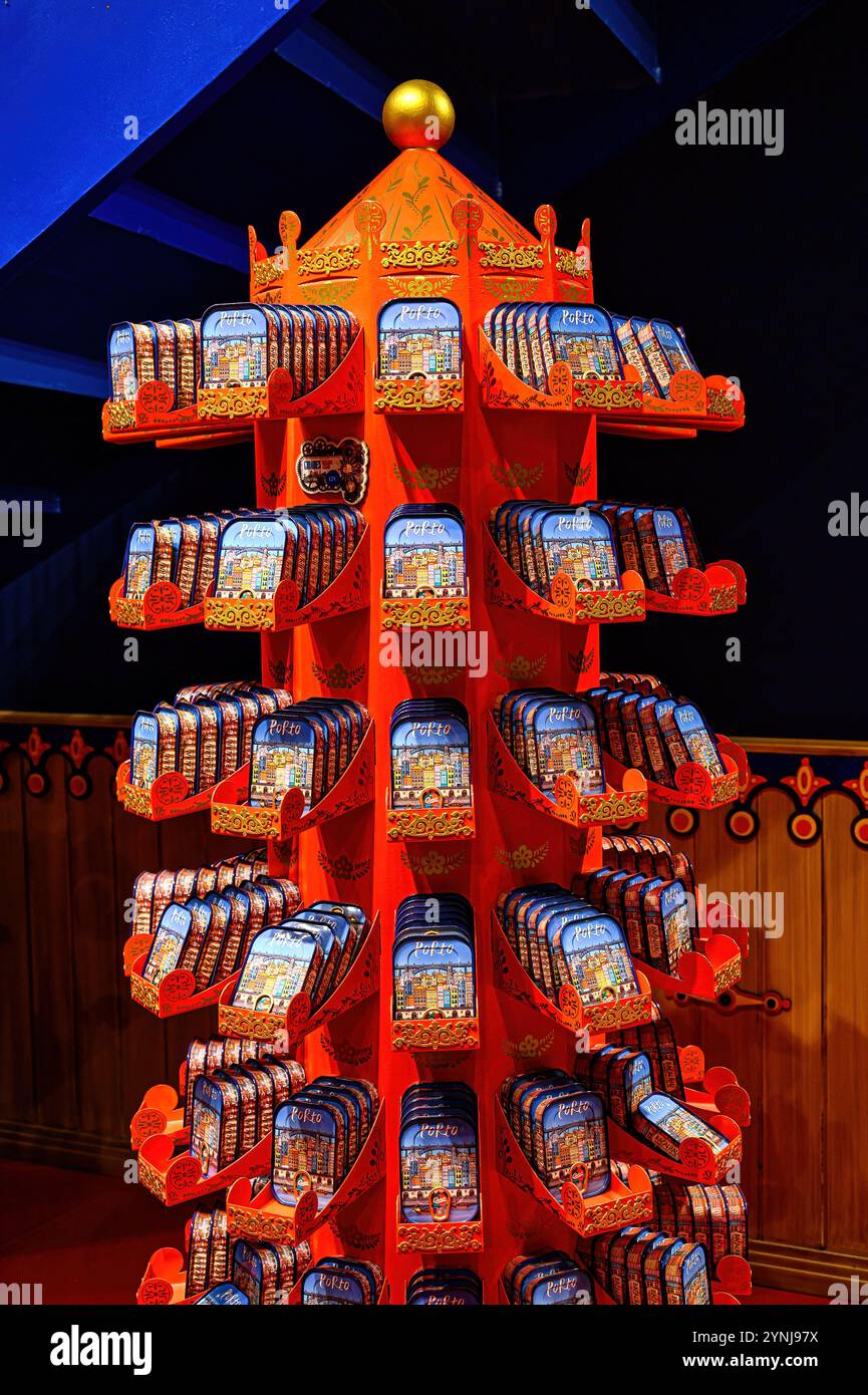Porto, Portugal - July 17, 2024: A retail display with cans of sardines ...