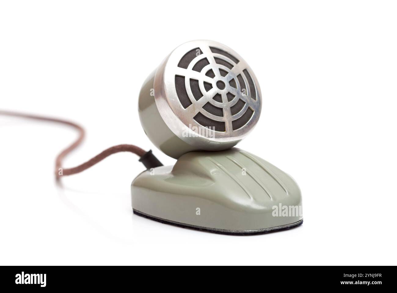 desktop vintage microphone isolated on a white background Stock Photo ...