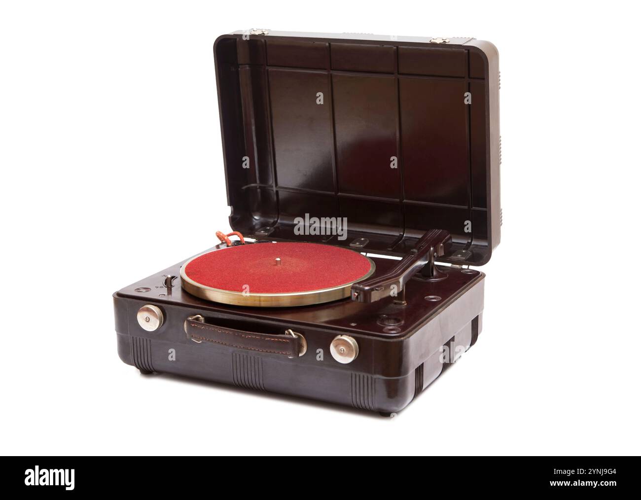 Antique record player isolated on a white Stock Photo - Alamy