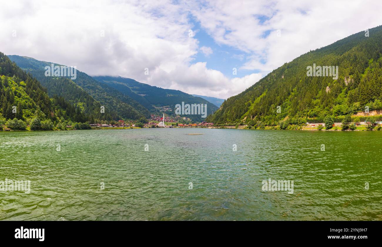 Panoramic view of Uzungol town and lake in Trabzon Turkey. Visit ...