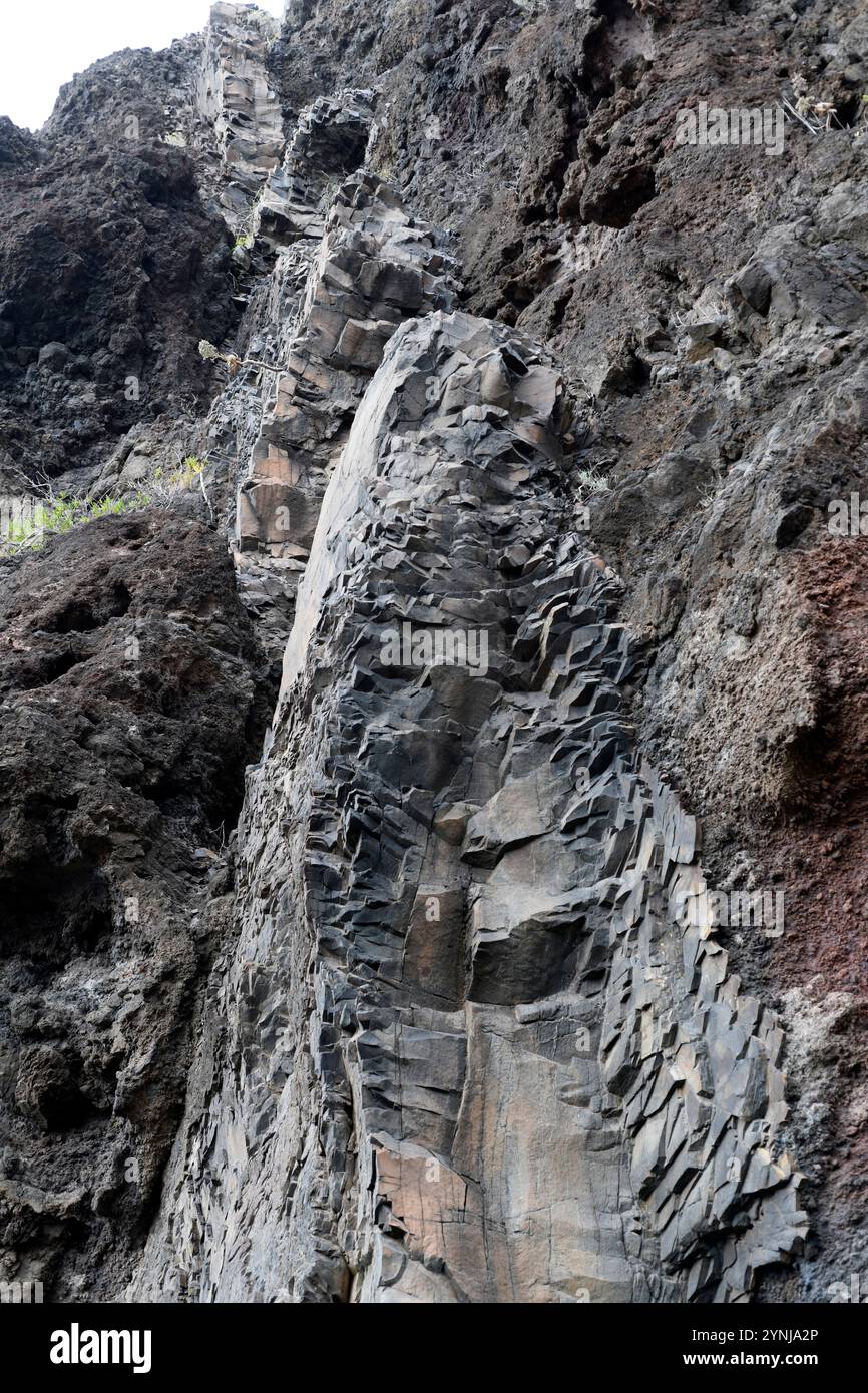 Volcanic dike. Las Playas, El Hierro, Canary Islands, Spain Stock Photo ...