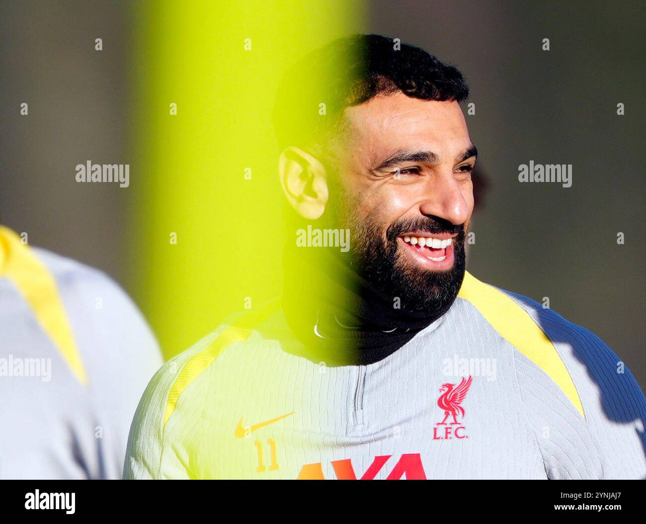 Liverpool's Mohamed Salah during a training session at the AXA Training ...