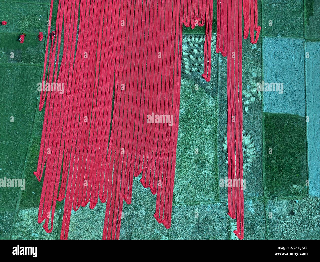 Dhaka, Bangladesh. 26th Nov, 2024. Red Salu fabric is a traditional ...