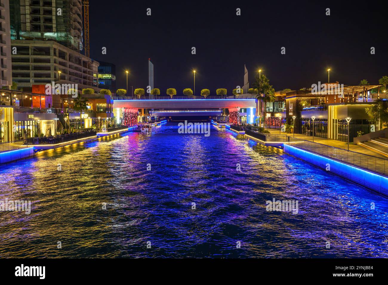 Vibrant Night View of Bahrain Bay, Manama Stock Photo - Alamy