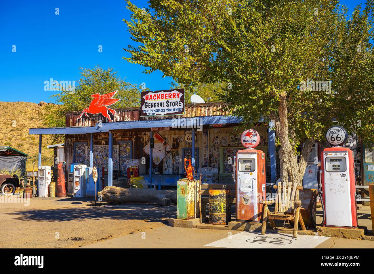 Hackberry General Store on the historic Route 66 in Arizona Stock Photo ...