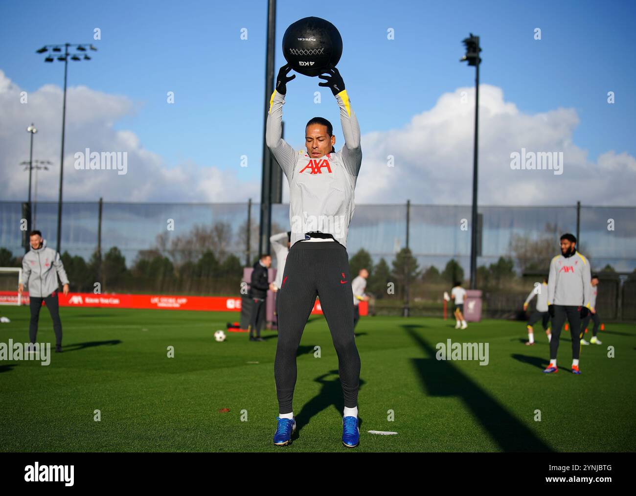 Liverpool's Virgil van Dijk during a training session at the AXA ...