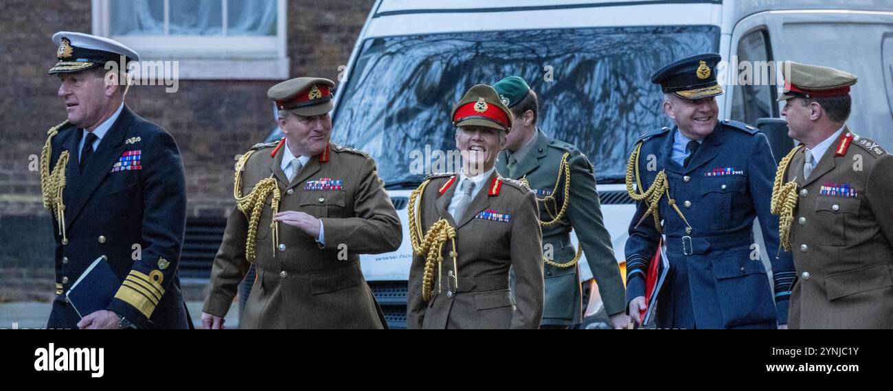 London UK 26th Nov 2024 Military chiefs in Downing Street meeting with ...