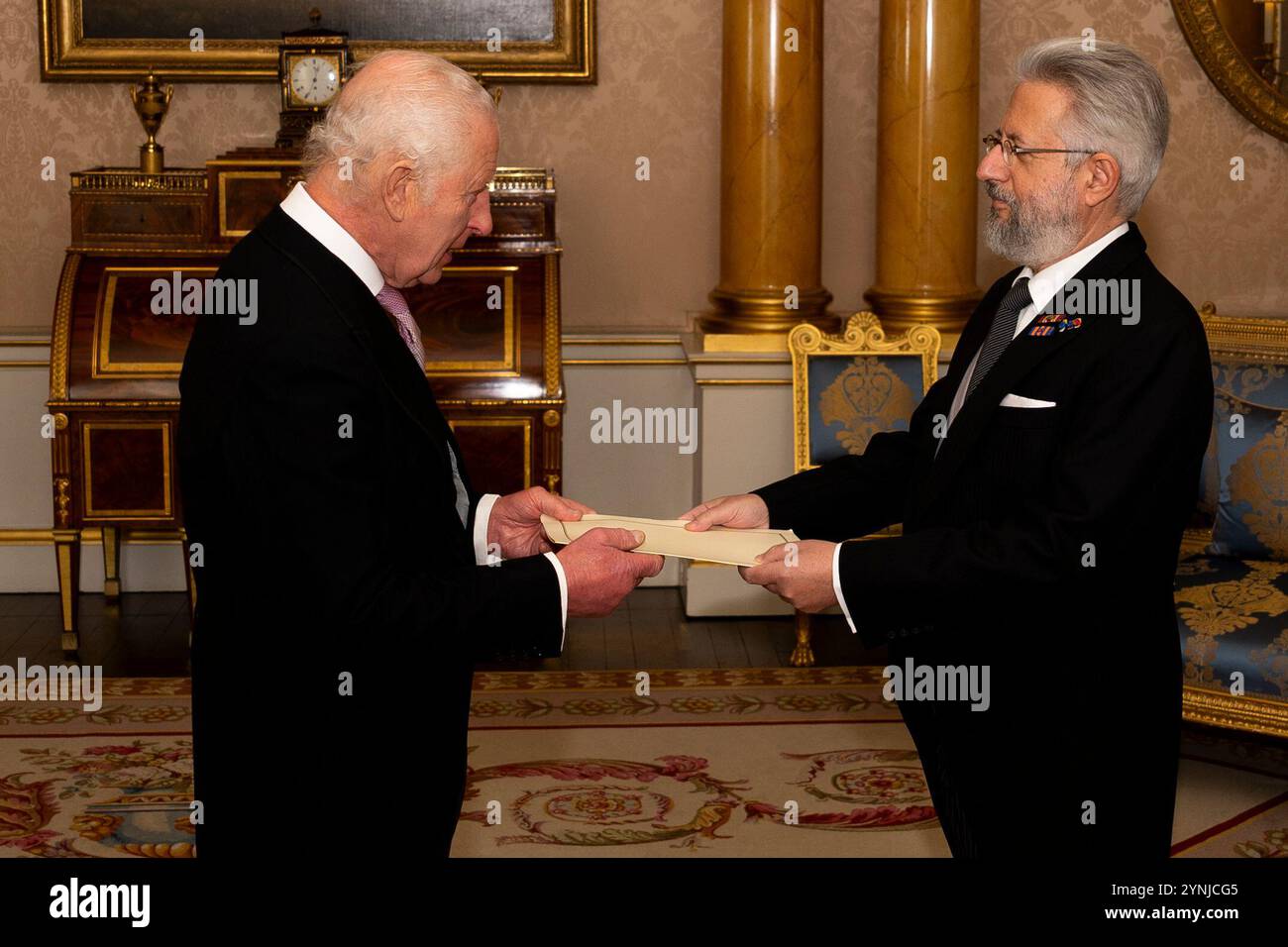 His Excellency Dr. Kyriacós Kouros presents their credentials to King ...