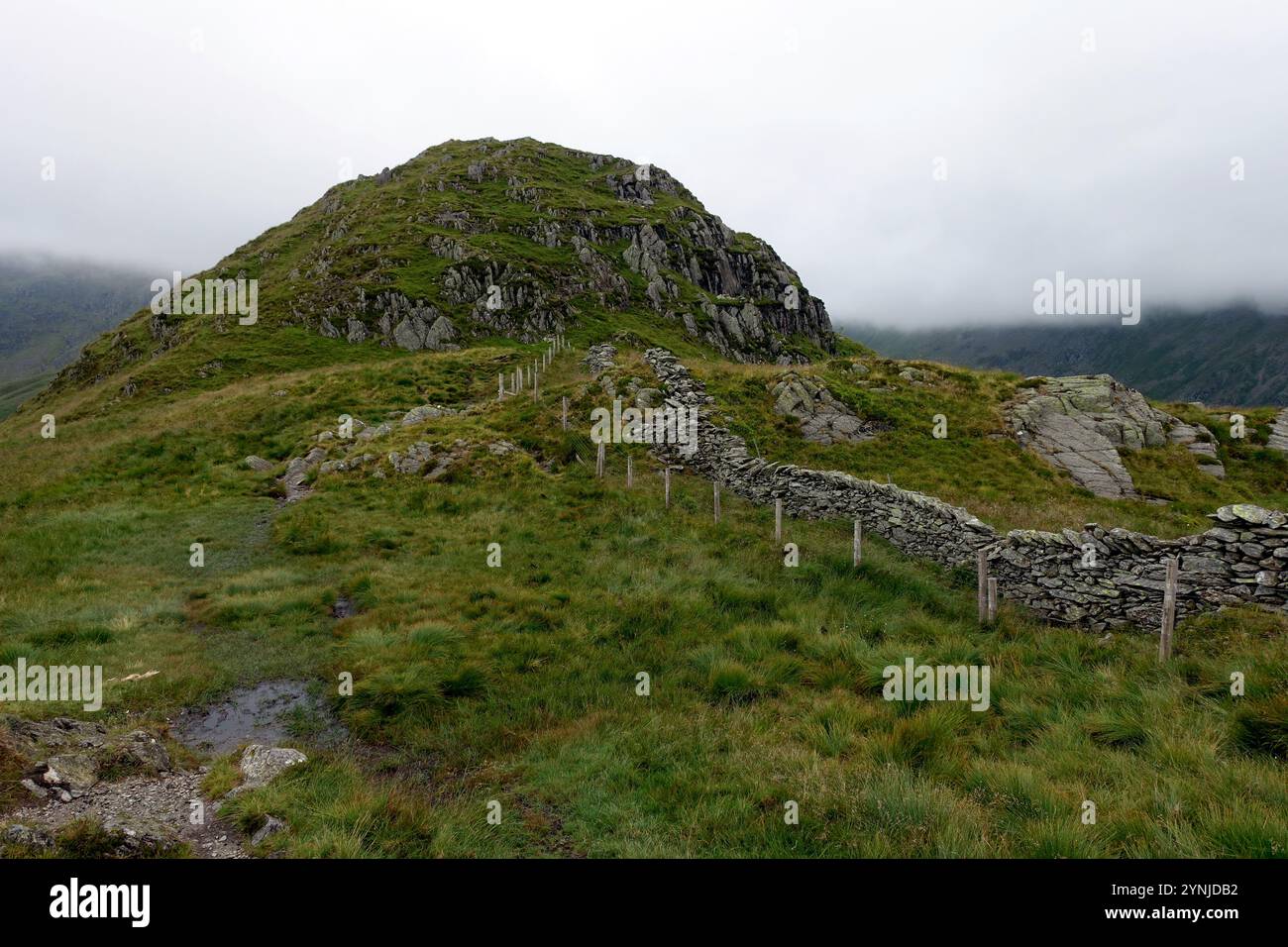 The Dry Stone Wall on 'Rough Crag' on Route to the 'High Street' Range ...