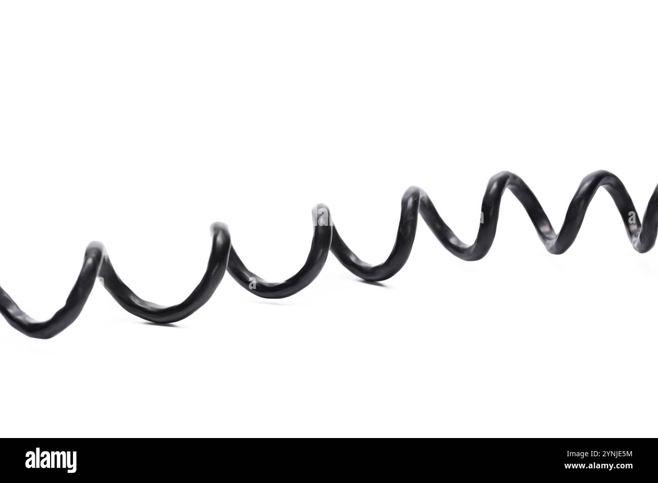 black wire isolated on a white background Stock Photo - Alamy