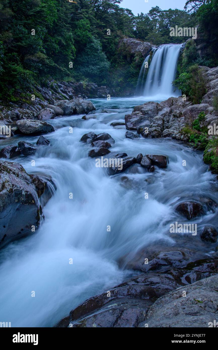 New Zealand, North Island,Tongariro National Park, Tawhai Falls ...