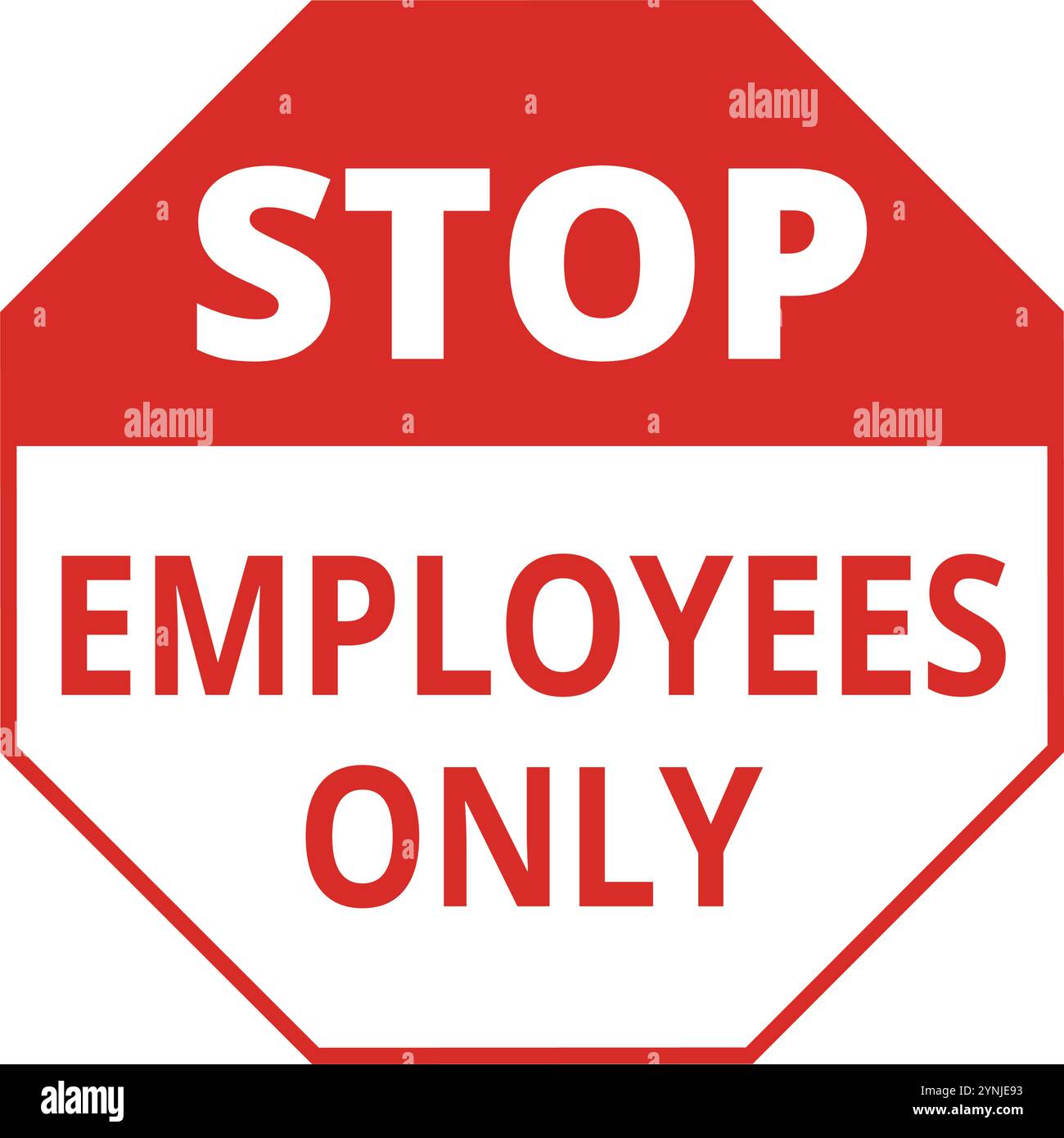 Stop employees only Stock Vector Images - Alamy