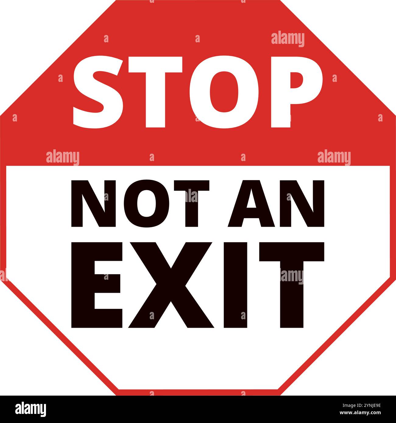 Stop not an exit sign on a white background Stock Vector Image & Art ...