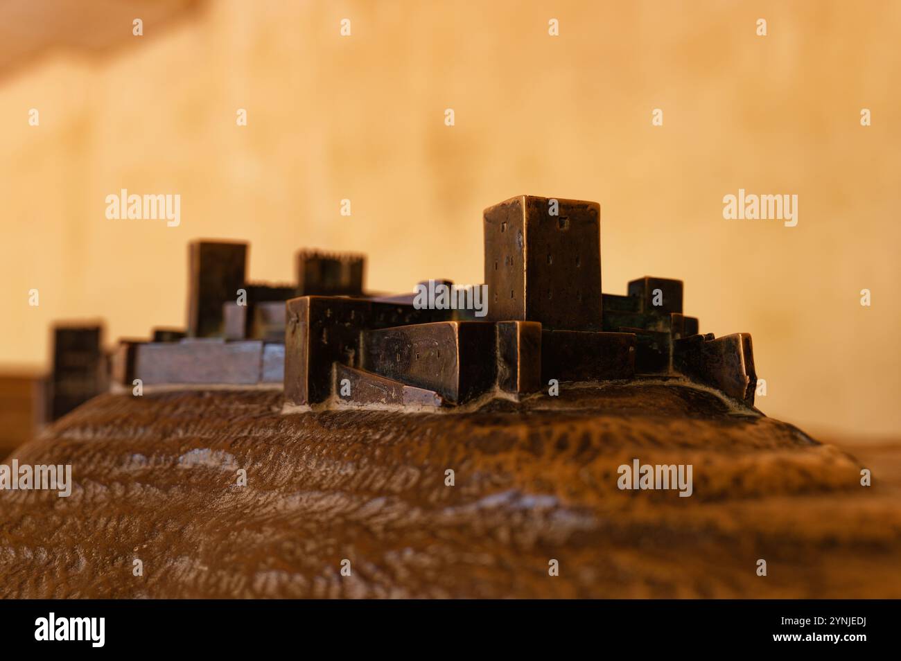Bronze model of the Alhambra of Granada, highlighting its intricate ...