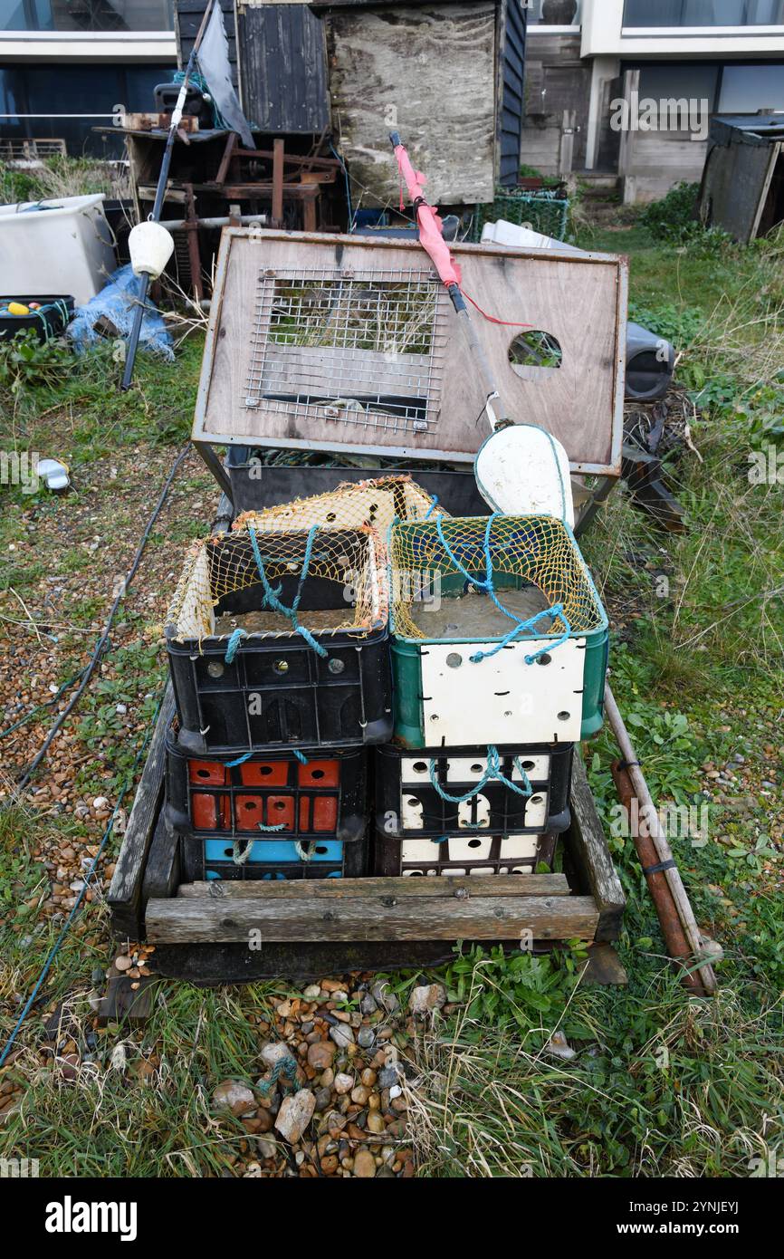 Fishing junk on the beach Stock Photo - Alamy